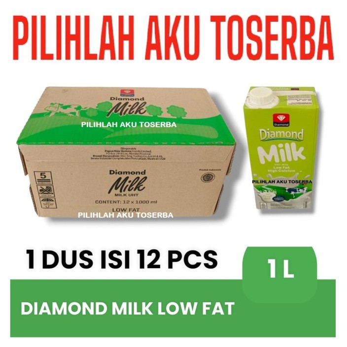 Jual SUSU DIAMOND LOW FAT HI CAL 1 LITER - ( 1 DUS ISI 12 PCS ...