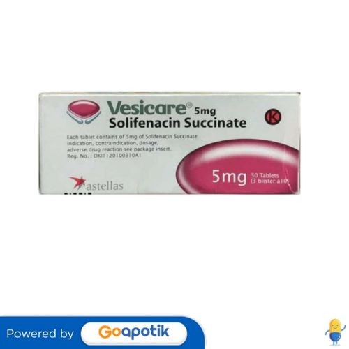Jual Vesicare 5 Mg Box 30 Tablet Shopee Indonesia