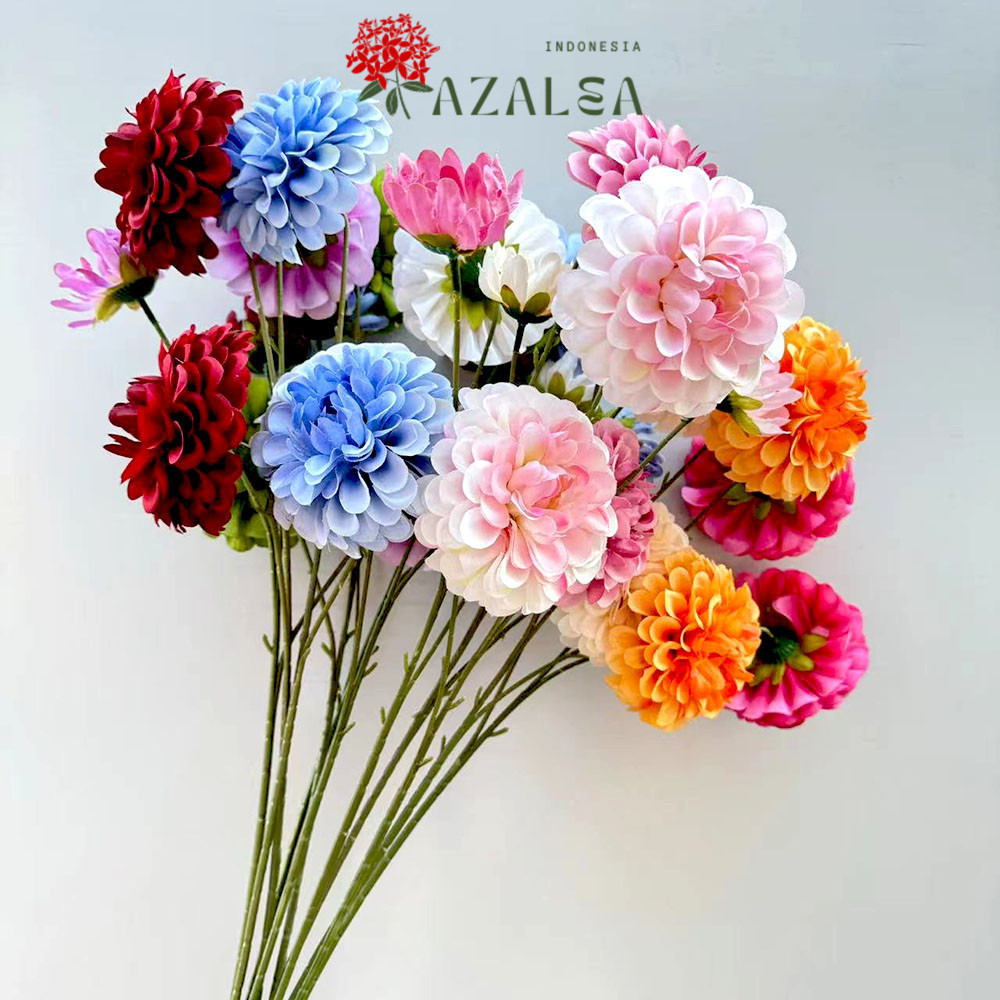 Jual AZALEA - C02 ANXI 65cm Artificial Bunga Mawar 3 Cabang 3 Kuntum ...
