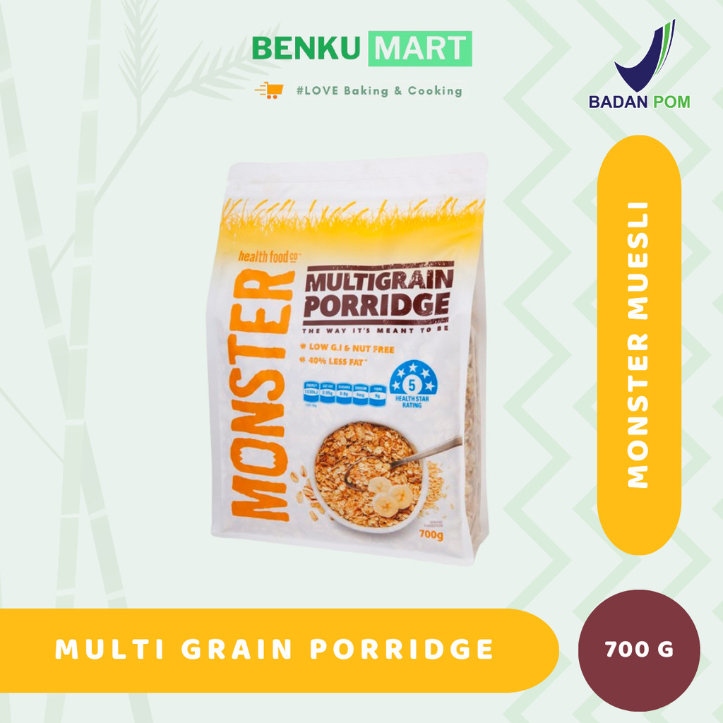 Jual Monster MULTIGRAIN PORRIDGE Muesli 700 g | Healthy Food Co | Low ...