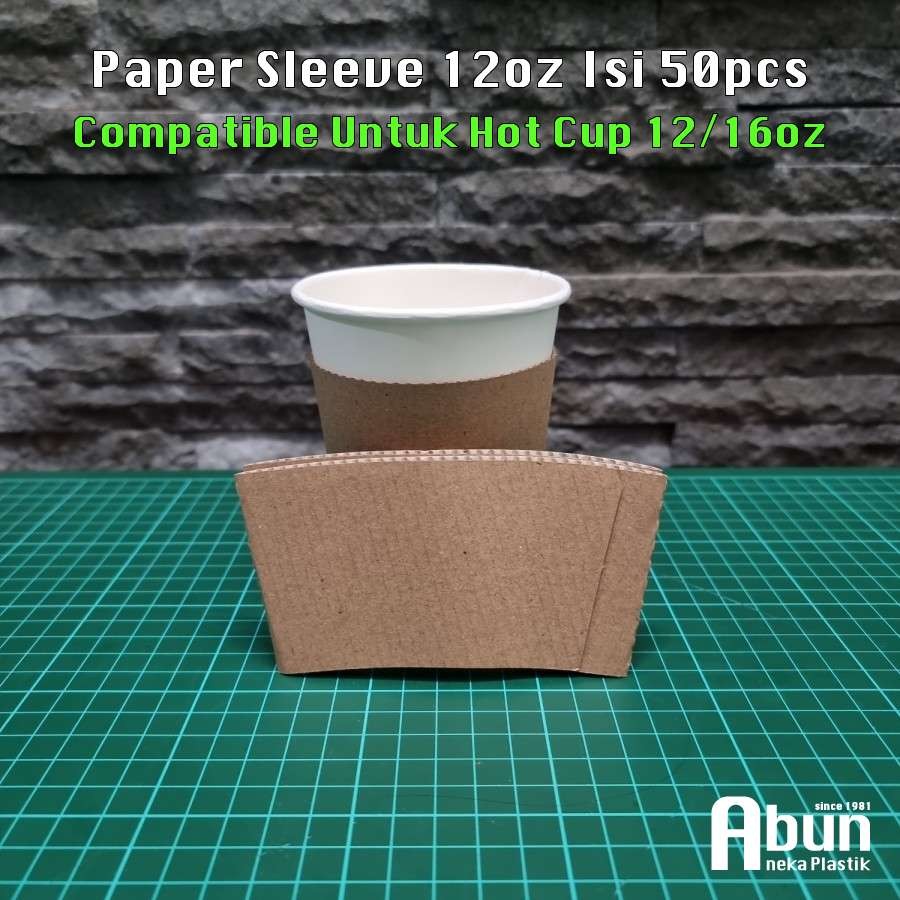 Jual Paper Sleeve 12oz Brown @50pcs | Shopee Indonesia