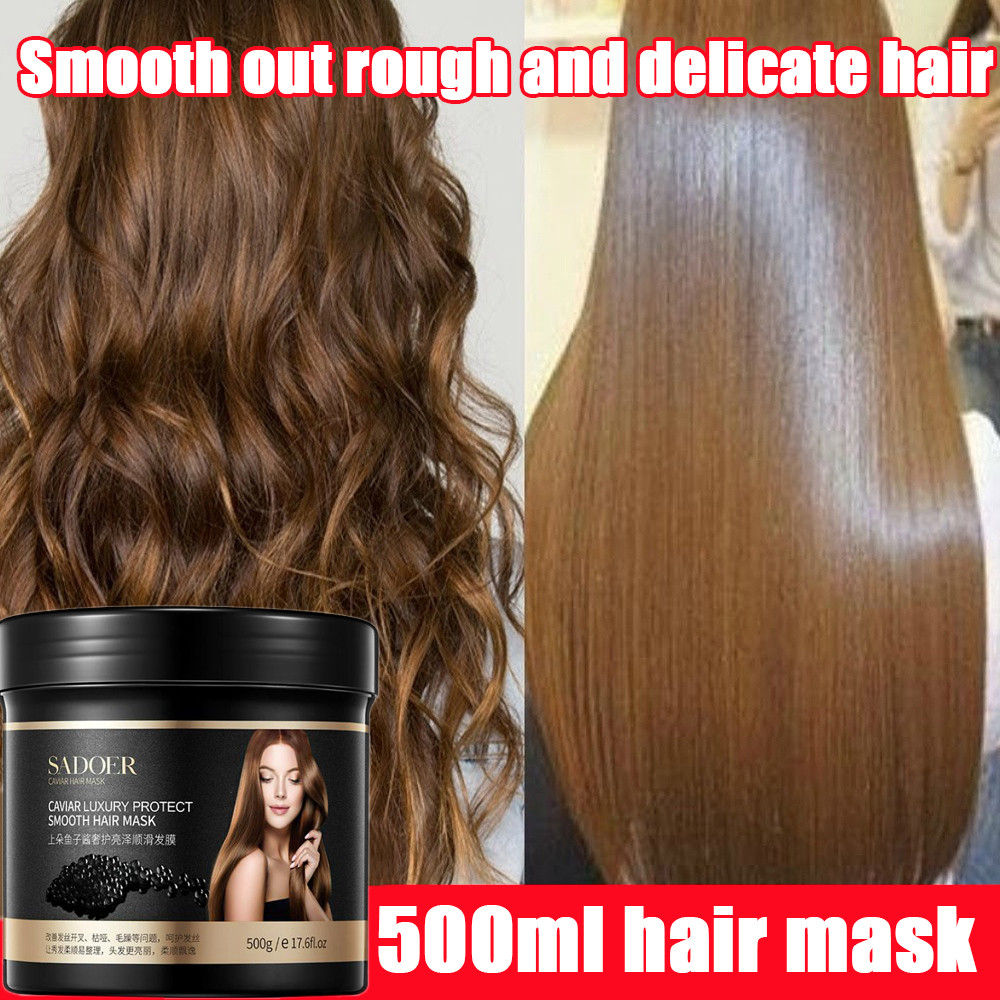 Jual SADOER Krim pelurus rambut Masker kaviar Hair Mask Smooth And ...