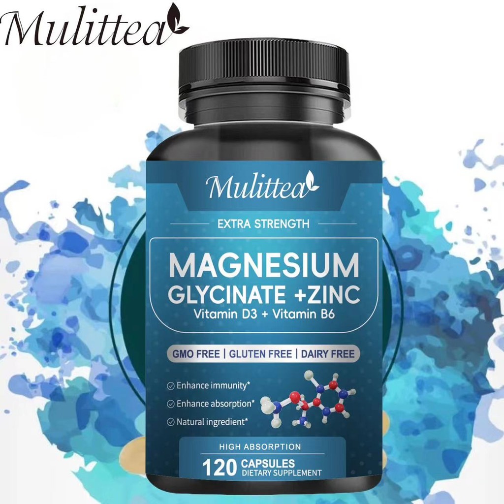 Jual Multitea Magnesium Glycinate 500mg Capsules with Zinc Vitamin D3 ...