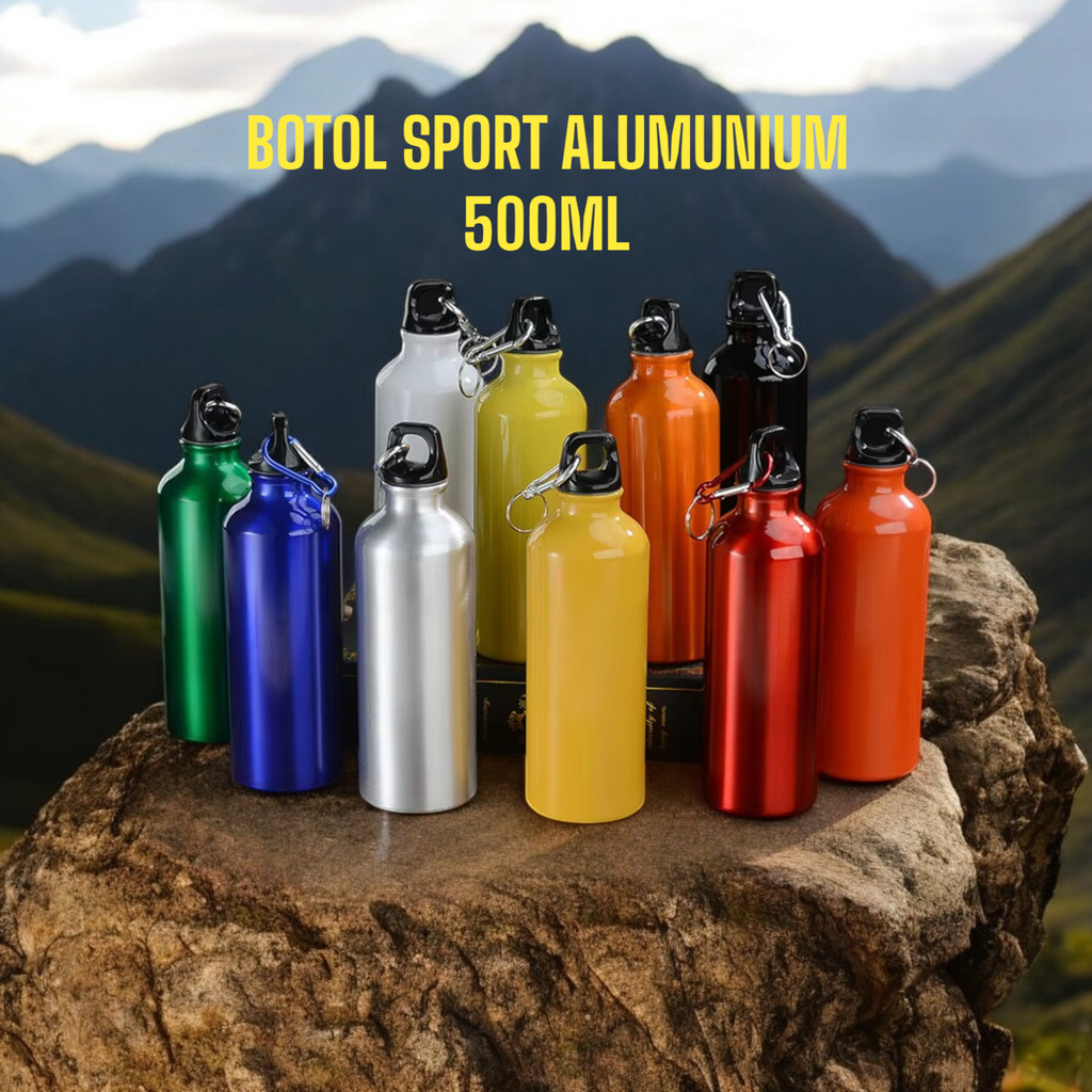 Jual BOTOL SPORT || 500ml Botol Olahraga Tumbler Sport Bottle Alumunium ...