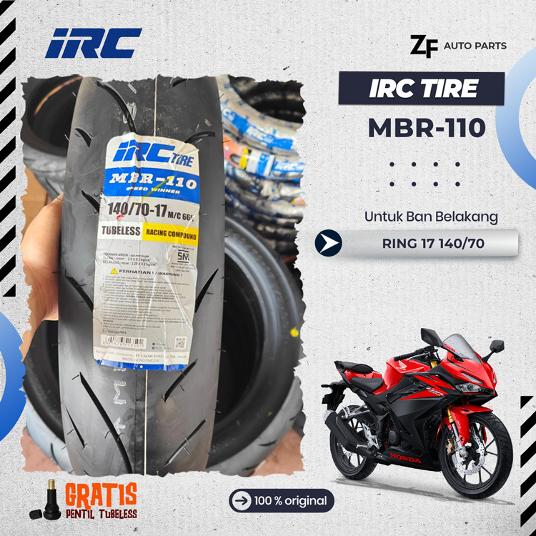 Jual BAN MOTOR Ring 17 Soft Compound IRC MBR-110 CB150R CBR150R Ninja ...