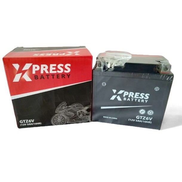 Jual aki express GTZ6V 12V 5Ah Sonic 150 R, CBR 150 R Streetfighter ...