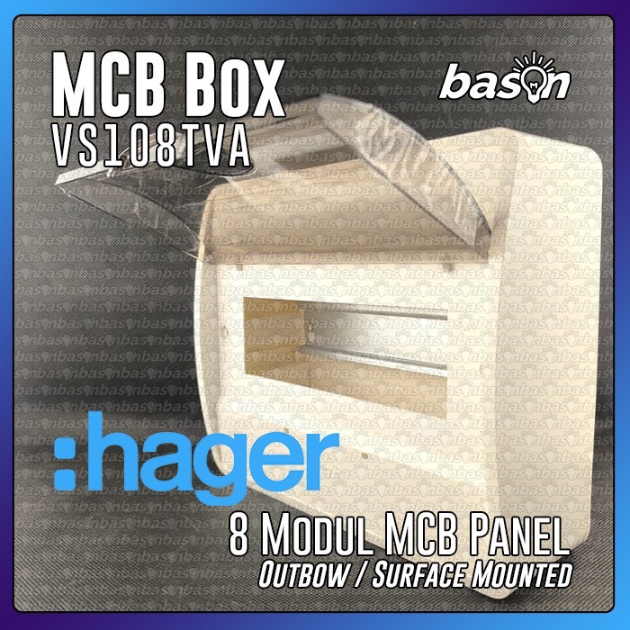 Jual HAGER VS108TVA MCB Box Outbow Surface Mounted - 8 Group MCB Panel Tempel | Shopee Indonesia