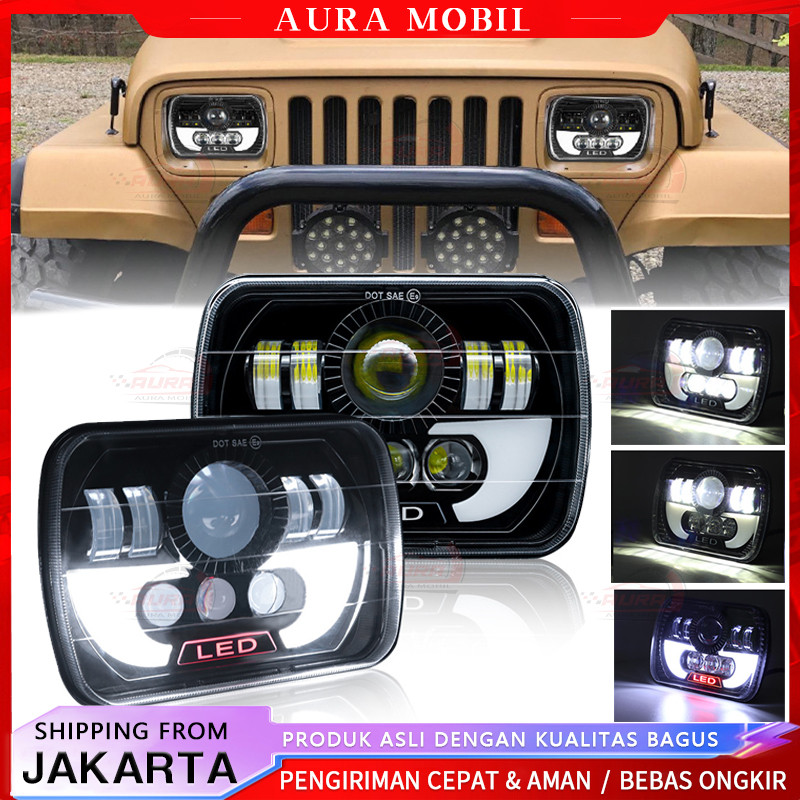 Jual Lampu LED Daymaker Kotak 7 Inch Lampu Daymaker Lampu Depan LED ...