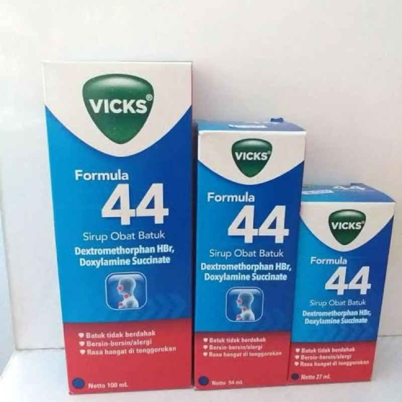 Jual VICKS FORMULA 44 SYRUP DEWAS 27 54 100 ML | Shopee Indonesia