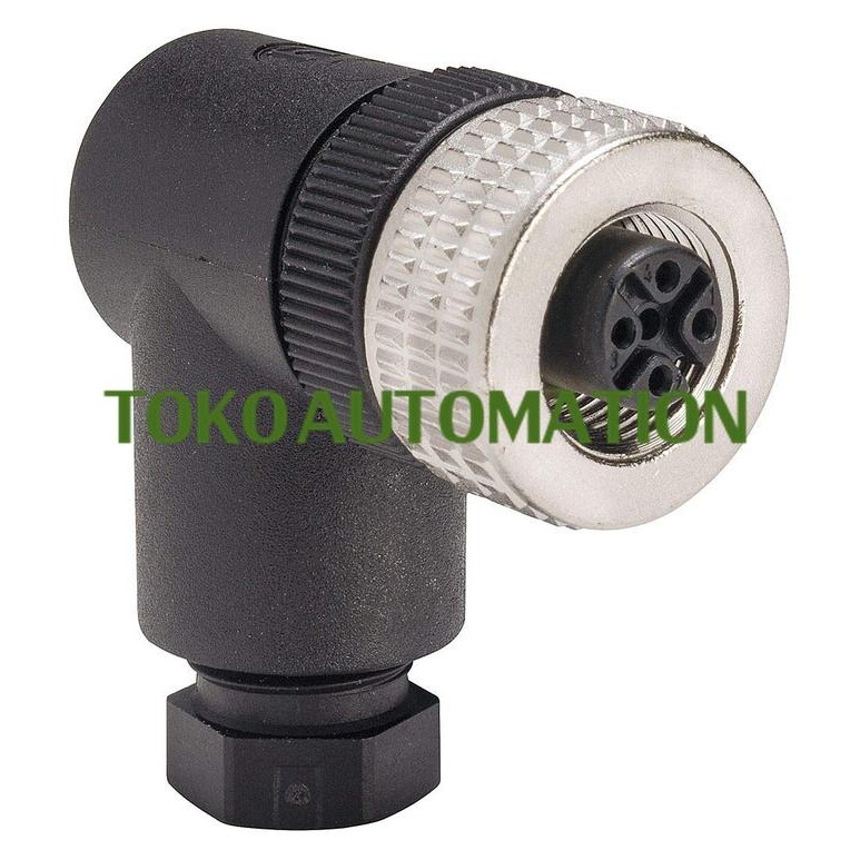 Jual NASSA M12 Socket Connector type elbow 4 pin Female Konektor SA33 ...