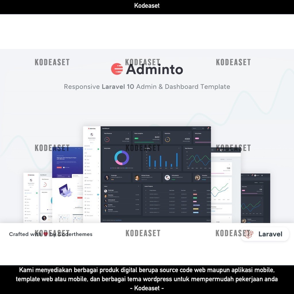 Jual WEB TEMPLATE ADMINTO - LARAVEL ADMIN DASHBOARD TEMPLATE D2303 KODEASET | Shopee Indonesia