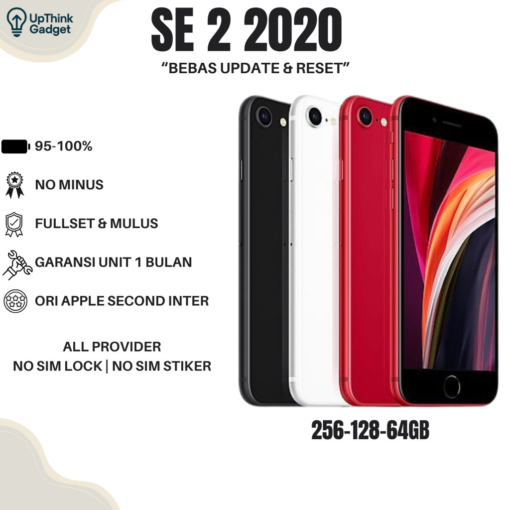 Jual iphone second se gen 2 2020 normal no minus 256gb 128gb 64gb original 100% fullset mulus ...