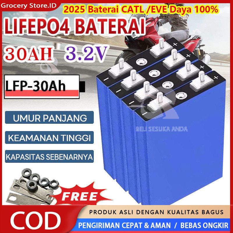 Jual 3.2V 25Ah/30Ah CATL/BYD-Baru 100% Lifepo4 Baterai BMS UPS Baterai ...