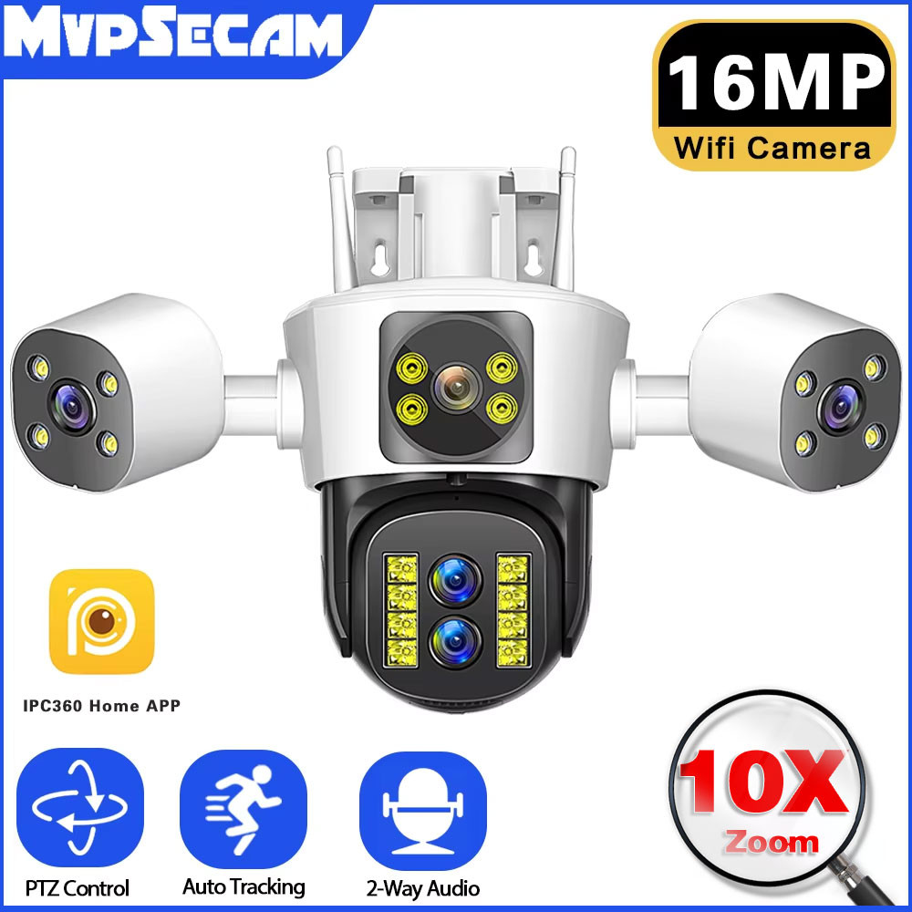 Jual 8K Ultra HD Outdoor Security Camera 16MP 4-Lens PTZ with 10X Zoom ...