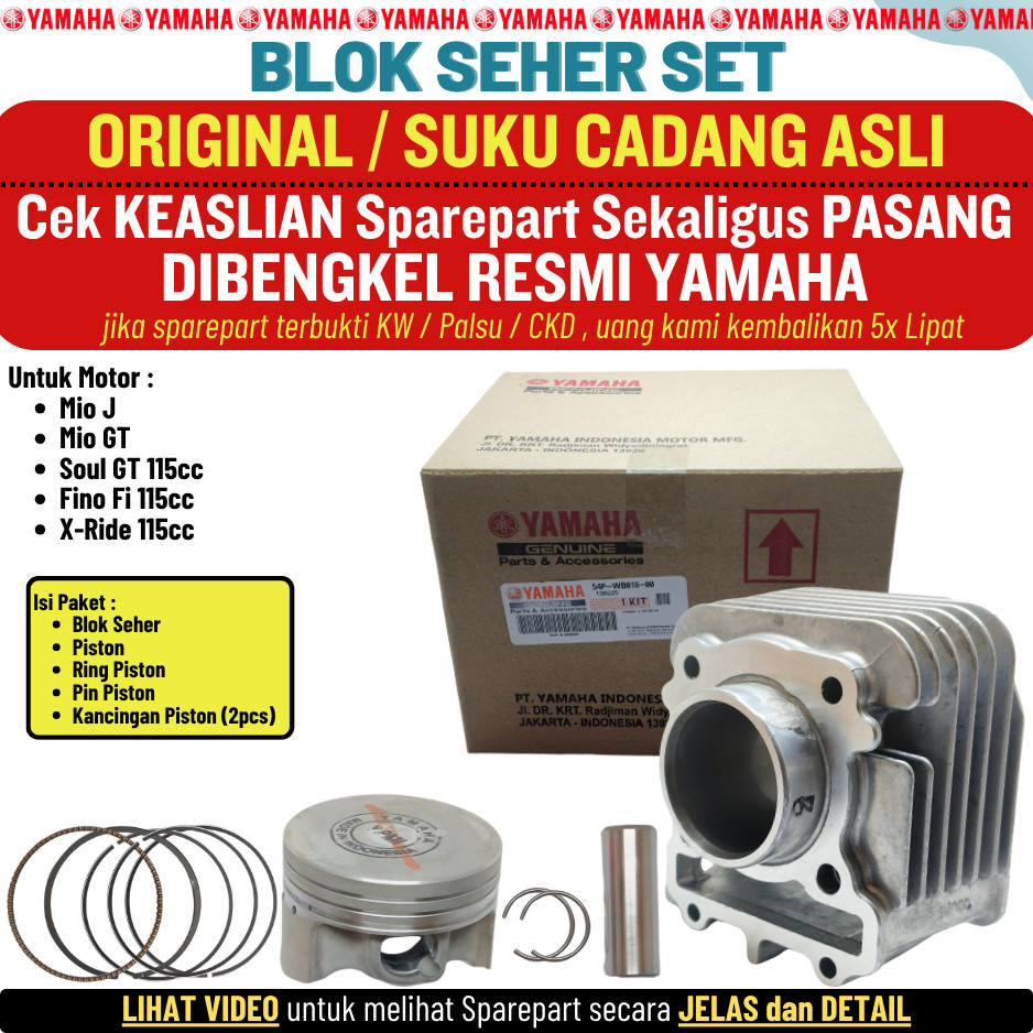 Jual Blok Block Seher Cylinder Mio J Soul GT Xride Fino Fi 115 Original ...