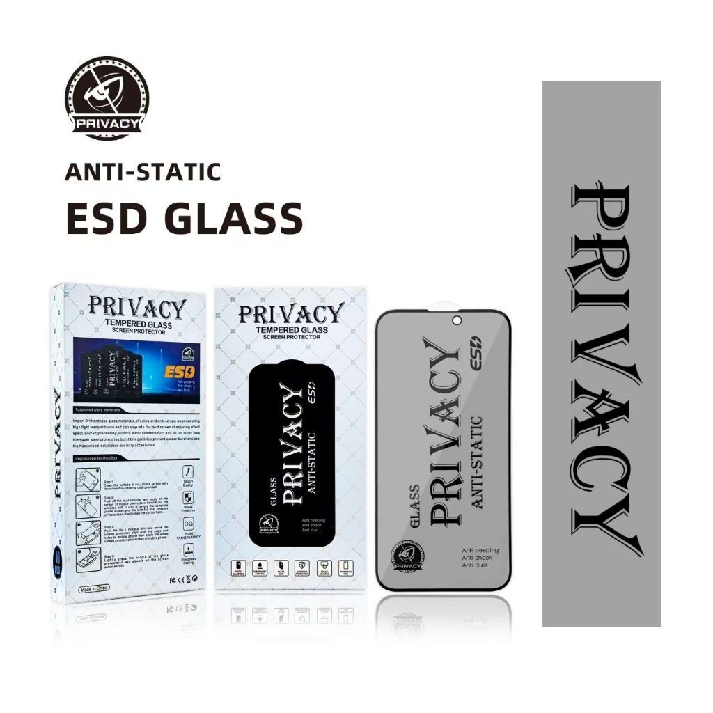 Jual TEMPERED GLASS ESD ANTI STATIC SPY PRIVASI FOR IPHONE XR XS MAX 17 ...