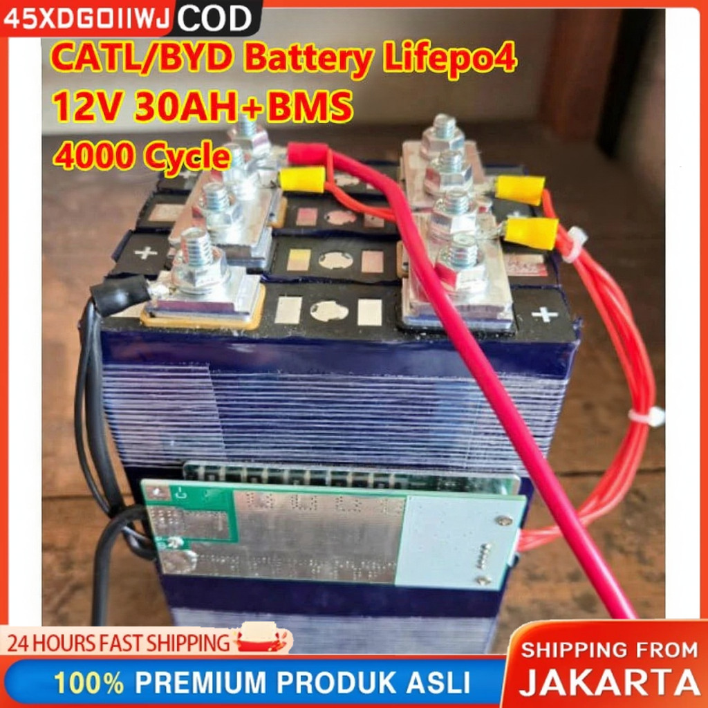 Jual CATL/BYD Battery Lifepo4 12v BMS 30AH Baru Elektrik Baterai Lithium LIFEPO4 3.2V 200Ah ...