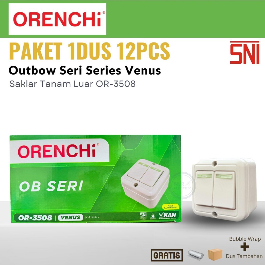 Jual ORENCHI Saklar Outbow Venus Engkel - Stop Kontak - Seri OB Arde ...