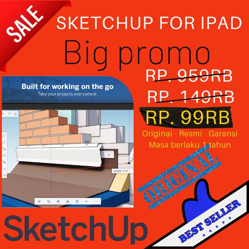Jual Best Apps Sketchup for iPad - Sketchup iPad (Original) | Shopee ...