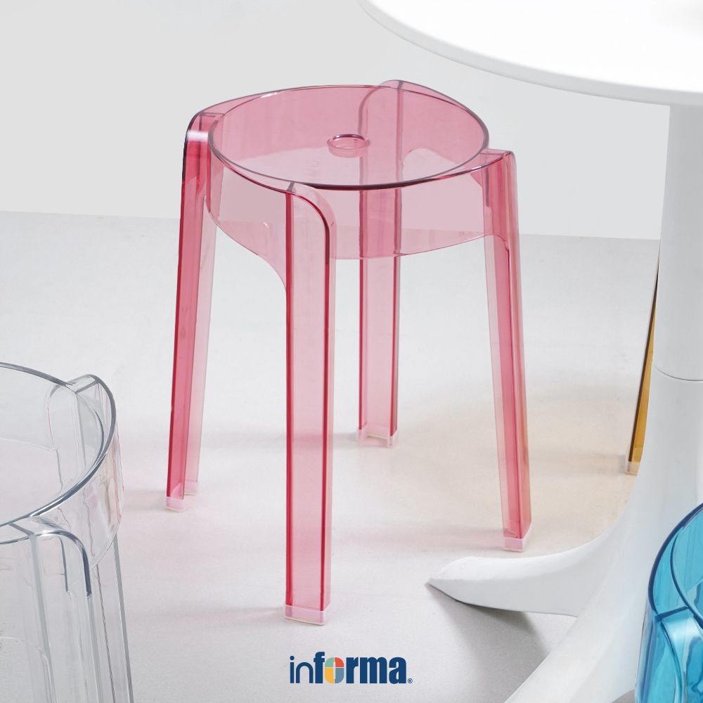 Jual Informa Hurly Bangku - Pink Multipurpose Stool Bangku Makan Cafe ...