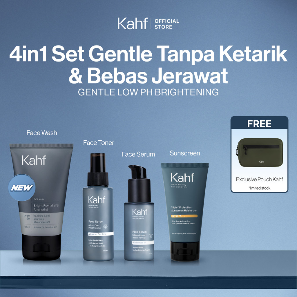 Jual [KAHF BUNDLE 4IN1 GENTLE TANPA KETARIK & BEBAS JERAWAT] Kahf Paket ...