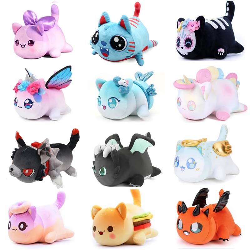 Jual Aphmau Meows Cat Plush Toy Soft Meemeow Stuffed Donut Cat Plushes ...