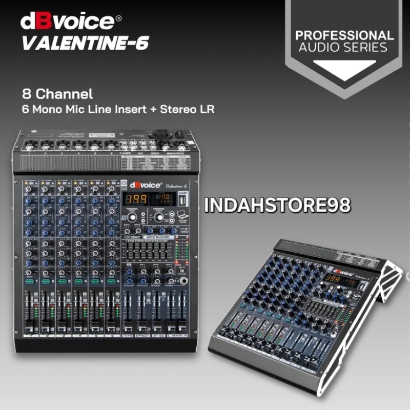 Jual Mixer dbvoice Valentine 6 Original Garansi Resmi Mixer 6 Channel ...