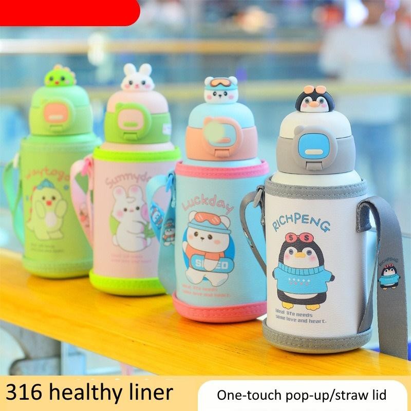 Jual [LOGU] Botol termos Mug Stainless Steel, vacuum flask children ...