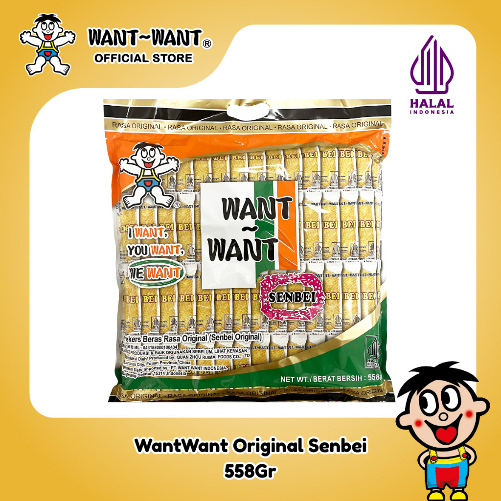 Jual Want Want Senbei Rice Cracker Original Party Pack 558Gr | Snack ...