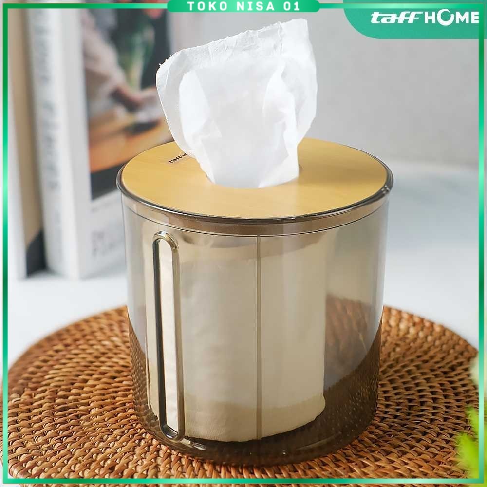 Jual TaffHOME Tempat Tisu Roll Round Toilet Paper Container Plastic ...