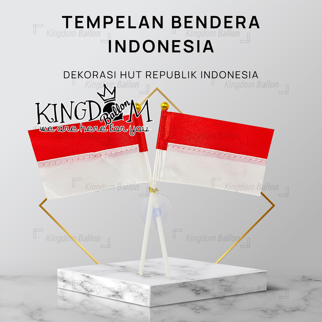 Jual Bendera Merah Putih Tempel / Bendera Tempel Kaca / Aksesoris HUT ...