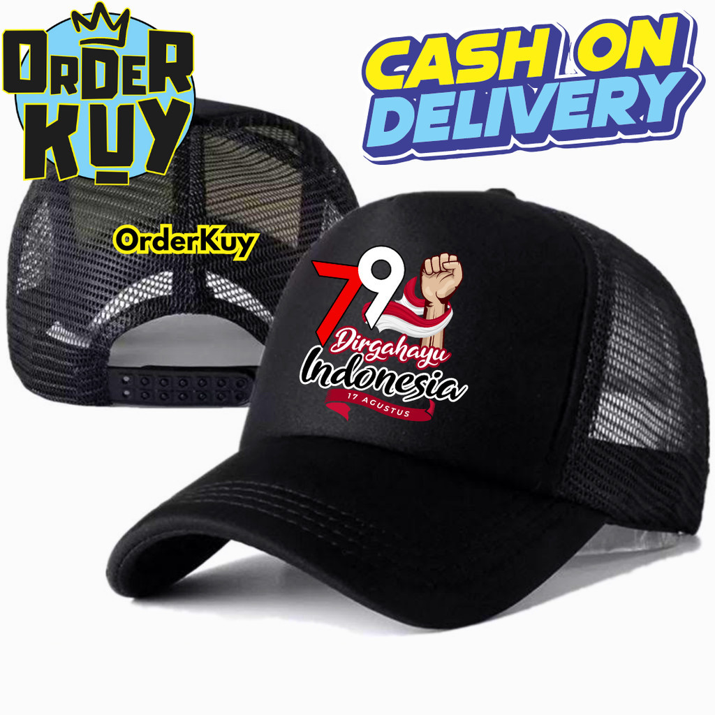 Jual OrderKuy Topi Trucker DIRGAHAYU INDONESIA - Topi Distro AGUSTUSAN ...