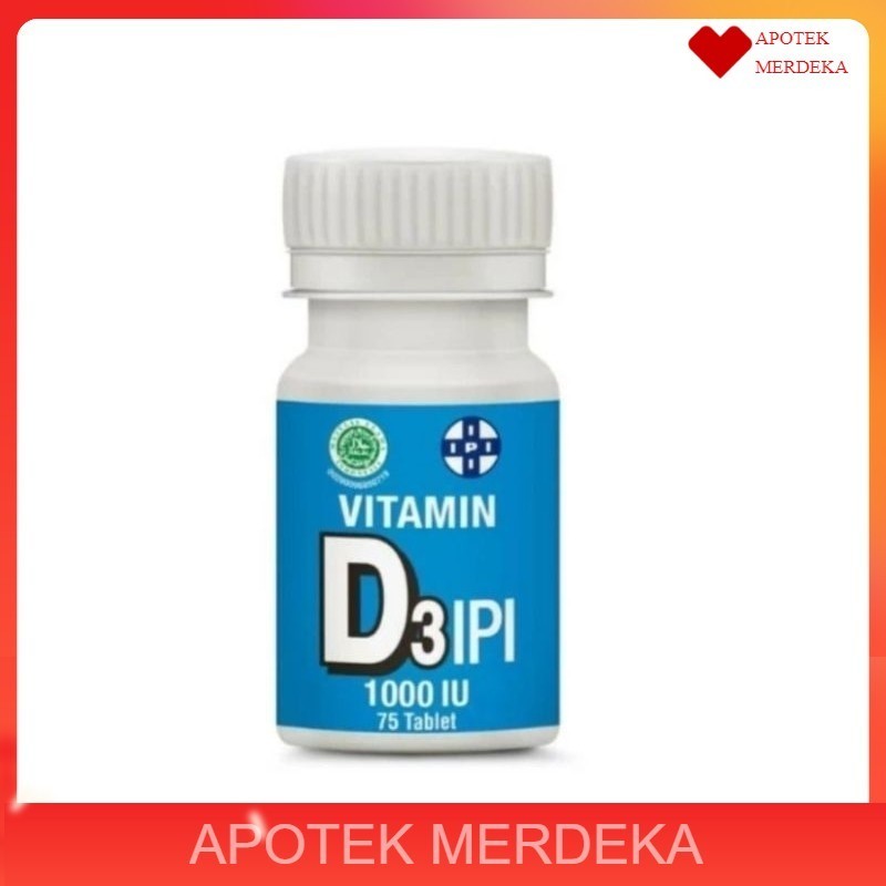 Jual Vitamin D3 1000 IU 75 tablet / IPI Vitamin D3 1000 IU - 75 Tablet ...