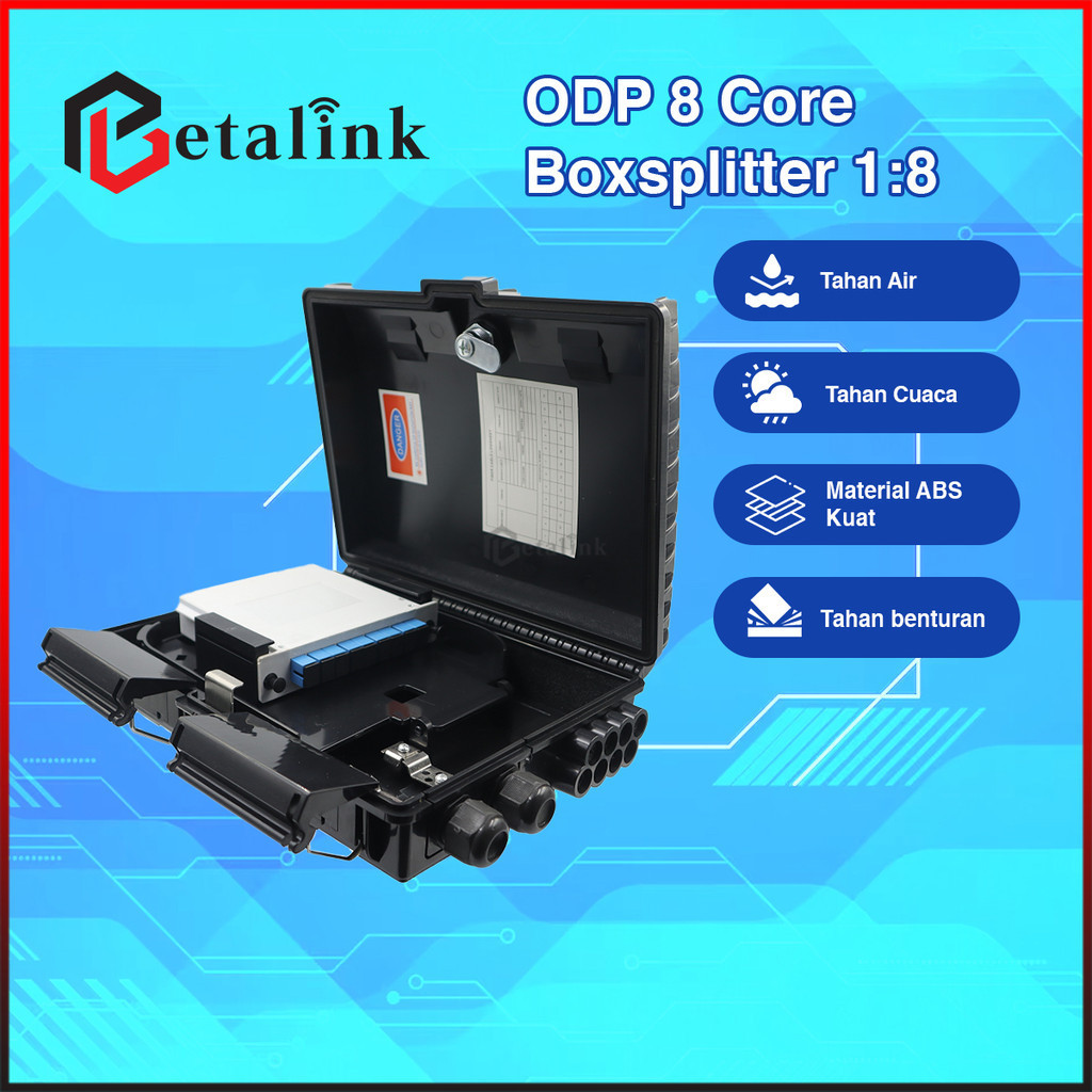 Jual Optical Distribution Point Dengan Double Lock ODP 8 Core Lengkap Model Spliter Box 1/8 NO ...