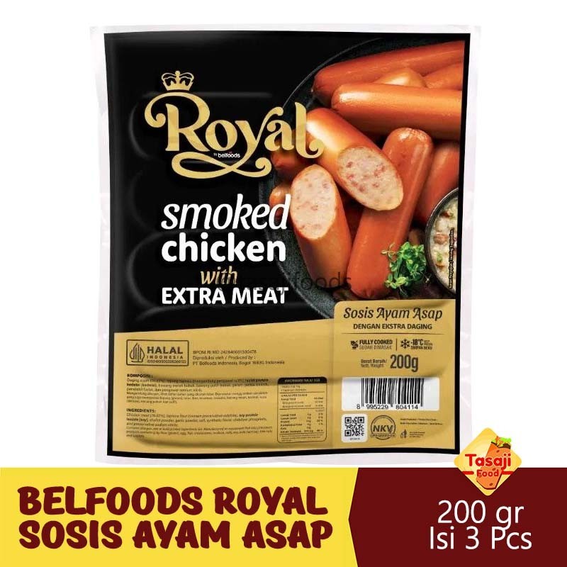 Jual Belfoods Royal Sosis Ayam Asap Extra Daging Smoked Chicken Isi 3 ...