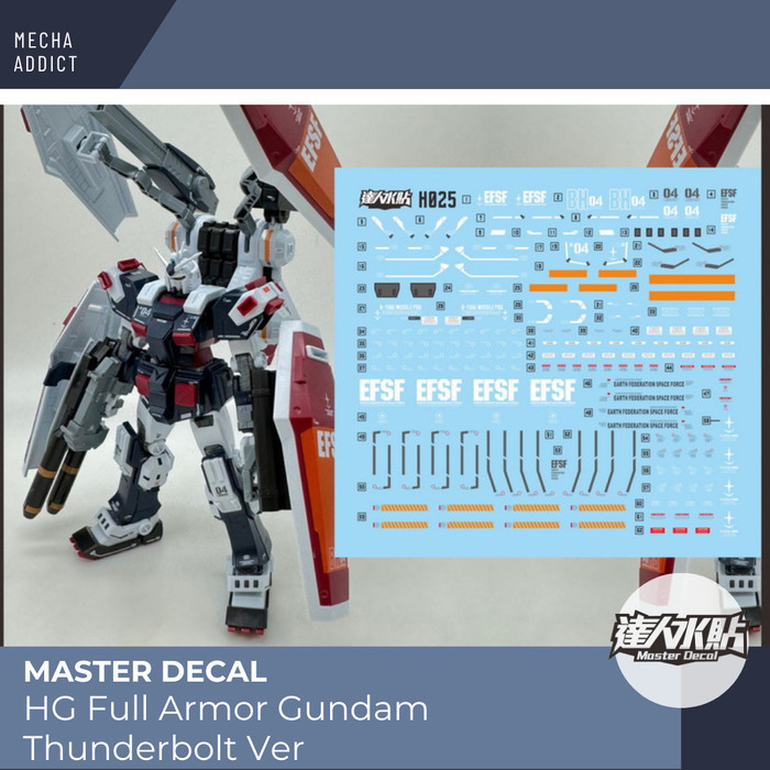 Jual Water Slide Decal HG Full Armor Gundam Thunderbolt Ver by Master ...