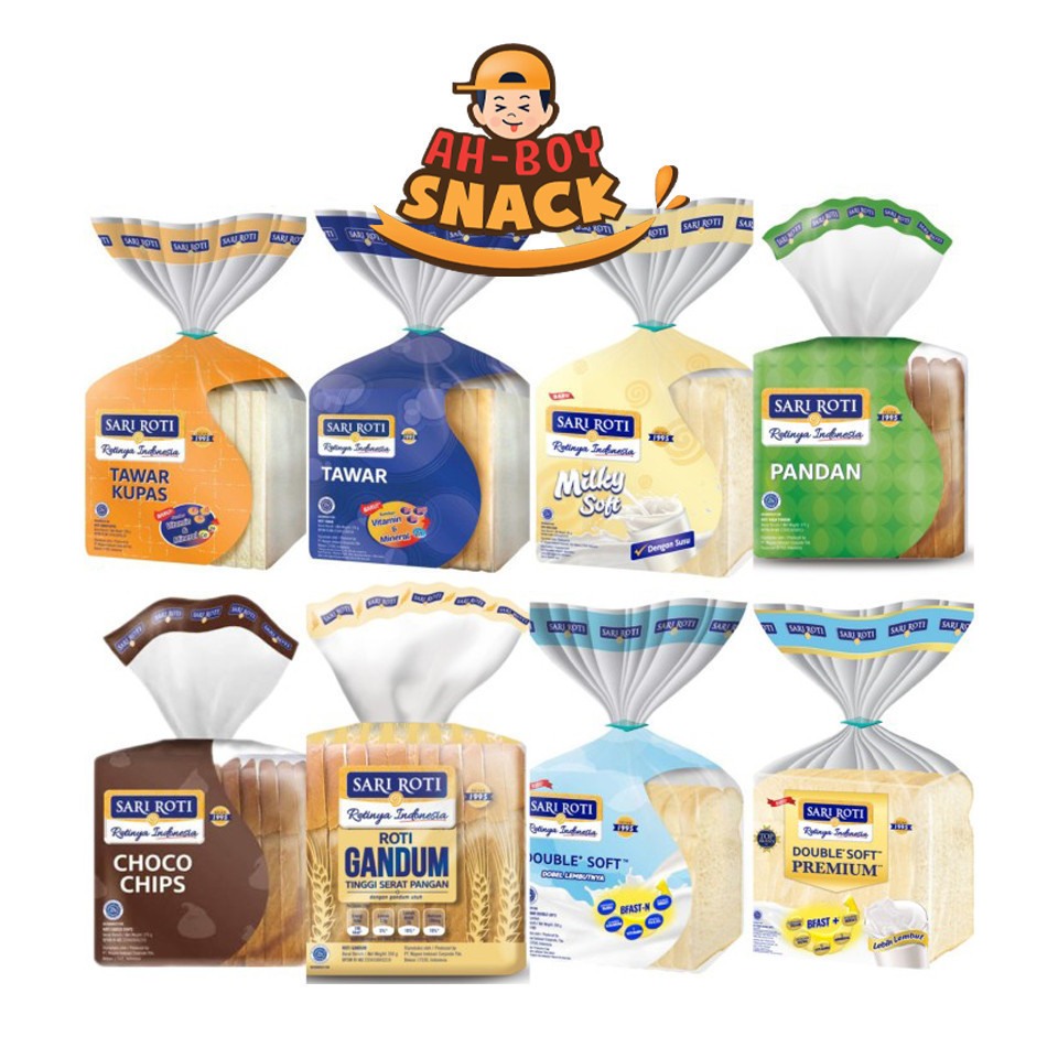 Jual [GRAB/GOJEK] SARI ROTI TAWAR, KUPAS, MILKY SOFT, TAWAR - AHBOY ...