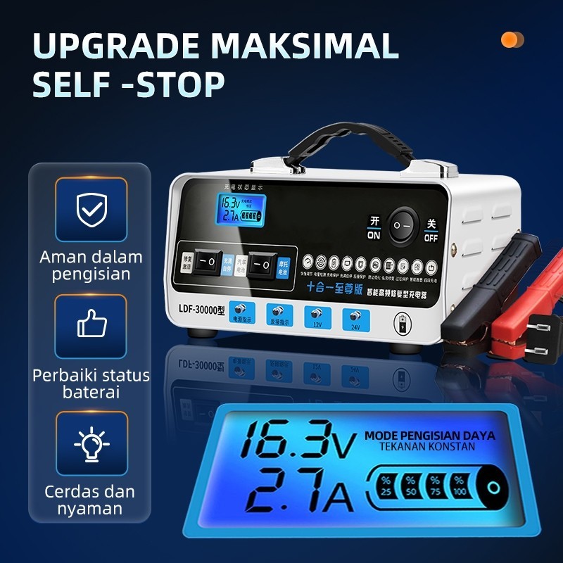 Jual SOARFLY [COD] 800A Car Battery Charger Aki Otomatis Smart Intelligent Auto Repair Mobil ...