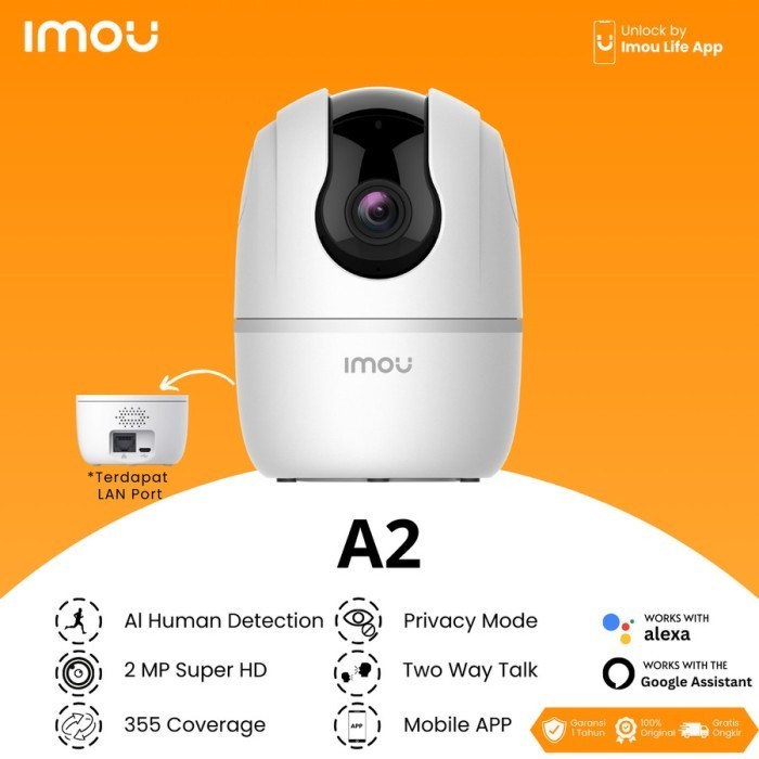 Jual Imou A2 Indoor IP Camera 1080P Two Way Talk AI Human Detection ...