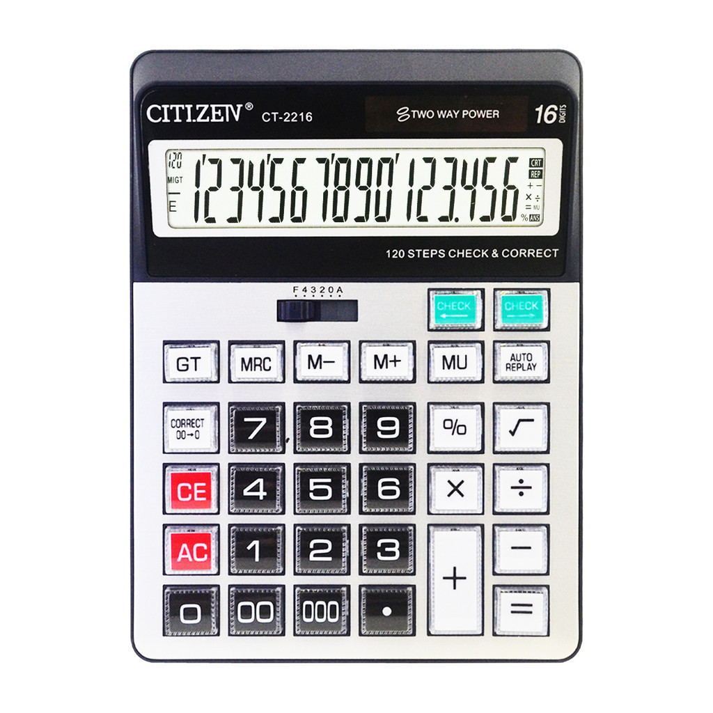 Jual Calculator 16 Digits Kalkulator Citizeiv CT-2216 | Shopee Indonesia