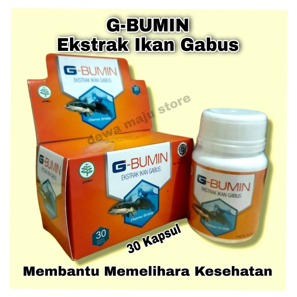 Jual G-BUMIN EKSTRAK IKAN GABUS 30 KAPSUL | Shopee Indonesia