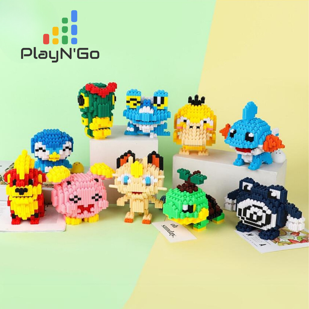 Jual ORIGINAL Nano Blocks bricks Pokemon Series Mini 3D, Pikachu Mainan ...