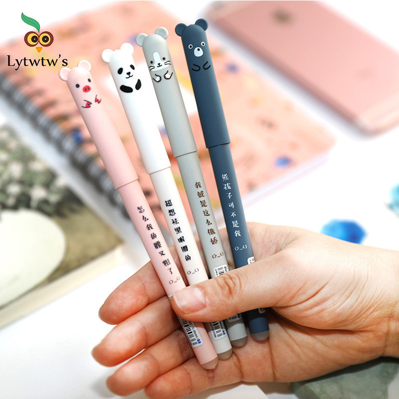 Jual 4 Pieces Cartoon Cute Kawaii Animals Bear Erasable Pen Creative ...
