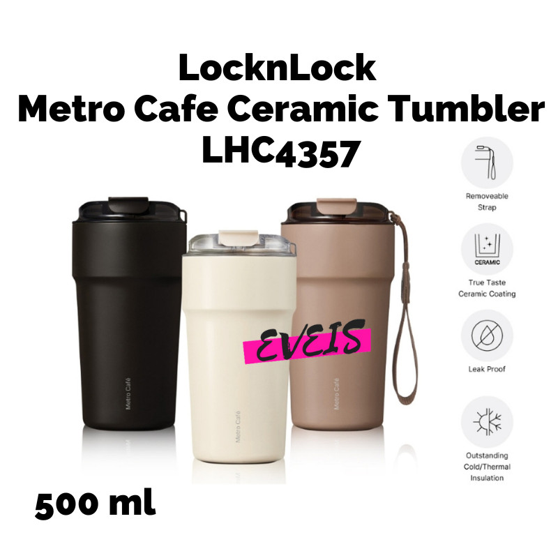 Jual LocknLock Metro Cafe Ceramic Coating Tumbler 500ml - LHC4357 ...