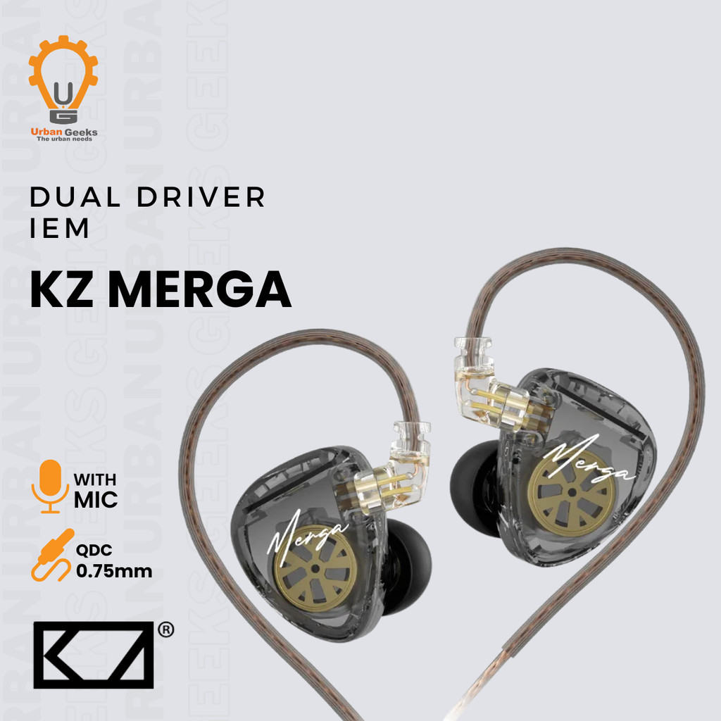 Jual KZ Merga Dual Dynamic Driver IEM Excellent Frequency Curve In Ear ...