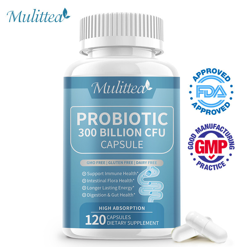 Jual Mulittea Probiotics 300 Billion CFUs Supplement Capsules With ...