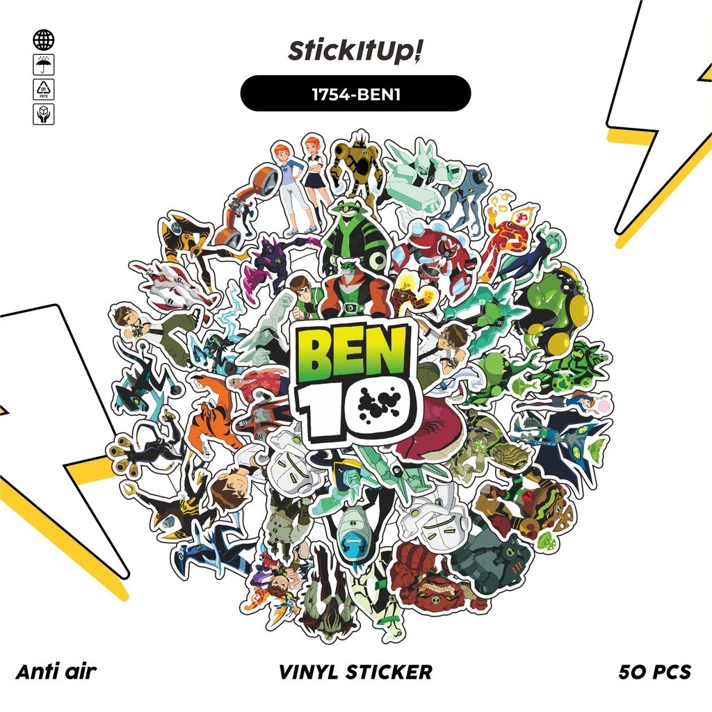 Jual COD 50 Pcs Stiker Pack BEN TEN CHARACTER MIX 01 Lucu Aesthetic ...