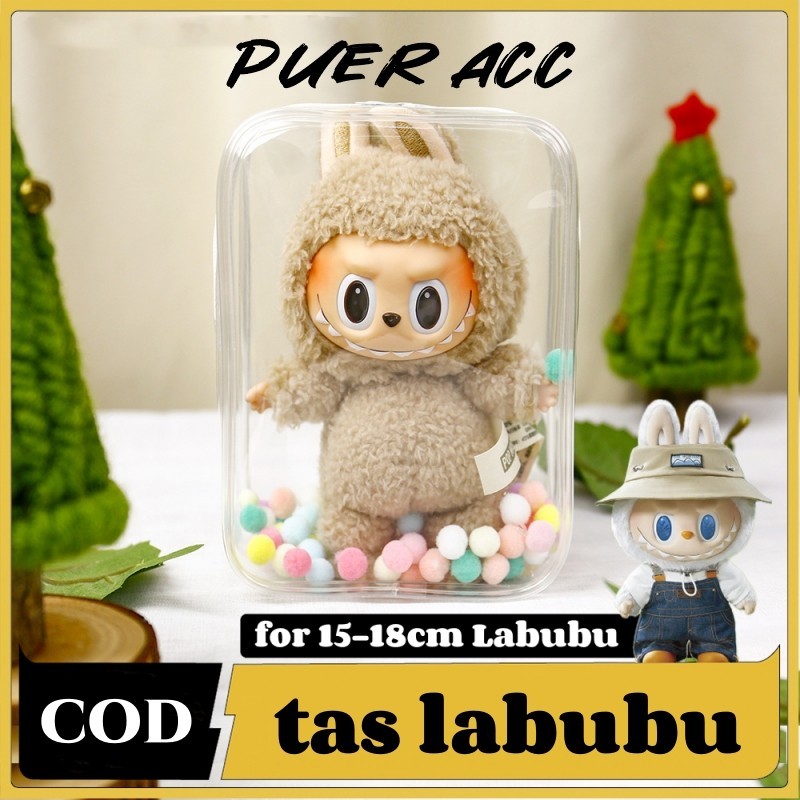 Jual Puer acc tas labubu pouch transparan tas popmart bag charm pop ...
