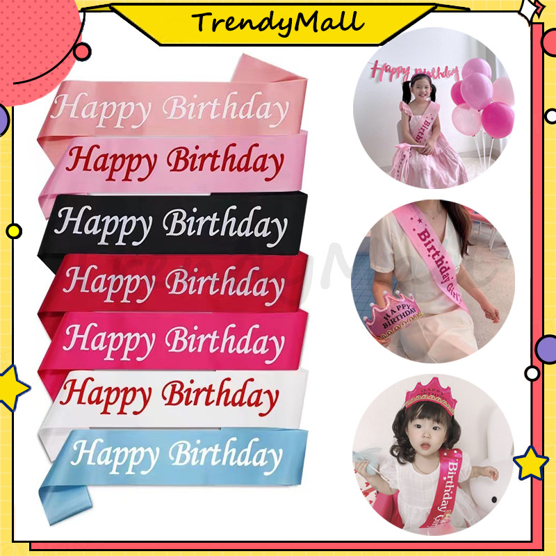 Jual 2pcs Selempang Ulang Tahun/ Sash Happy Birthday /Selempang / Sash ...