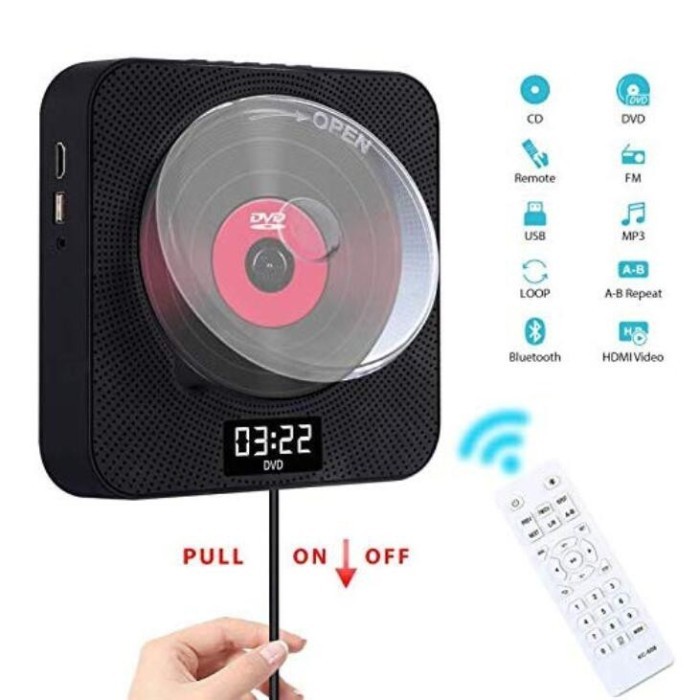 Jual Portable Bluetooth DVD / CD Player, Wall-Mounted DVDs Player ...
